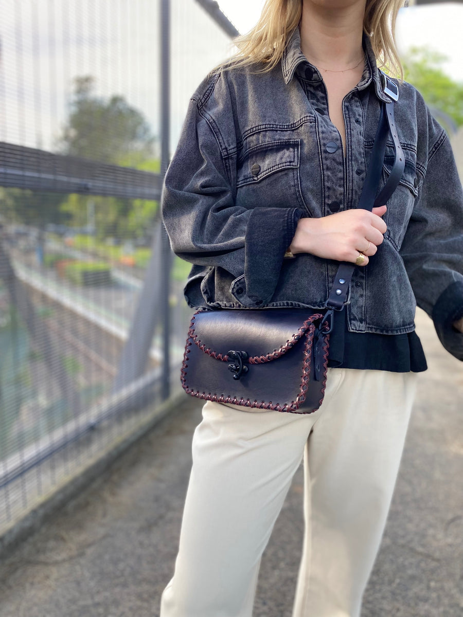 Matilda - Crossbody Black Cross Stitch – Tiggy by Cuddington